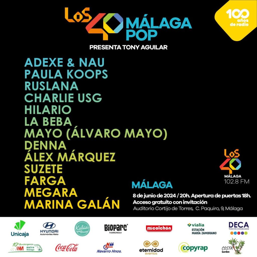 ¡LOS40 Málaga POP te espera el 8 de junio para dar la bienvenida al verano! - Pop Up Magazine